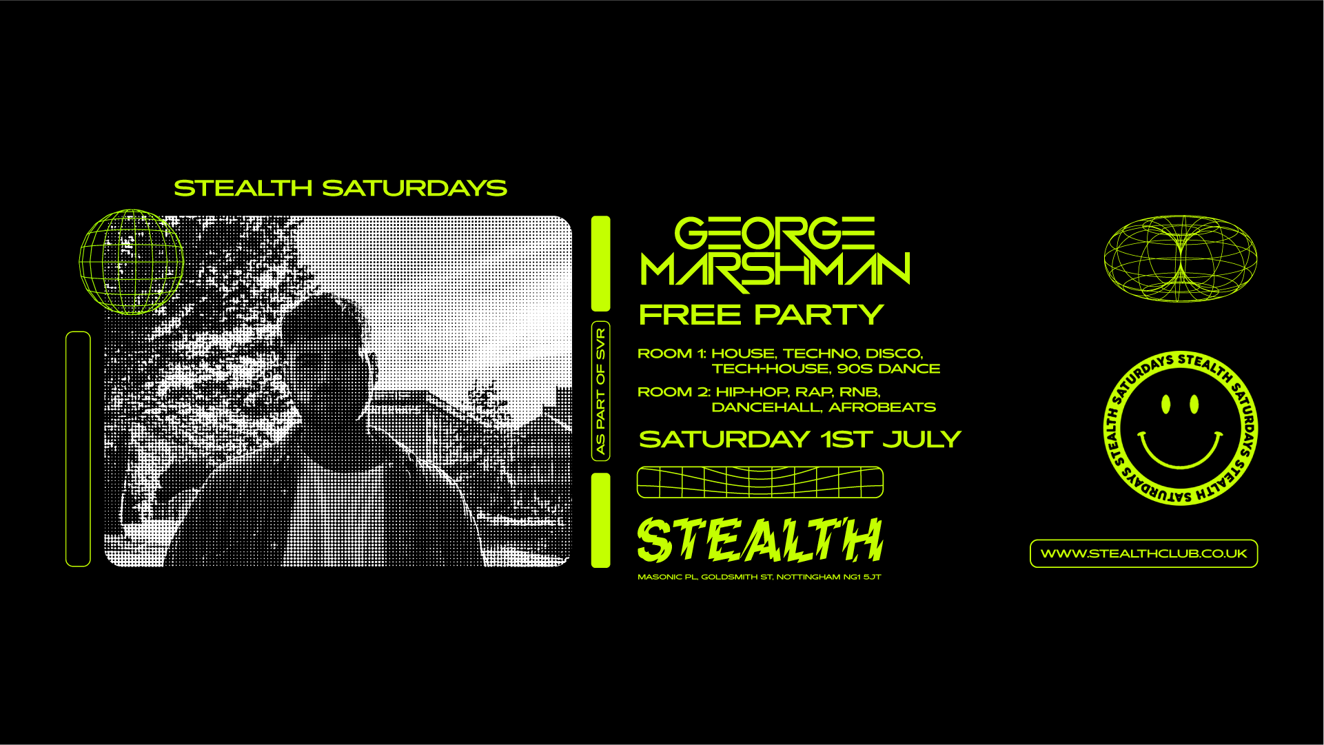 Stealth Saturdays with George Marshman (Solid Grooves) - Free Party ...